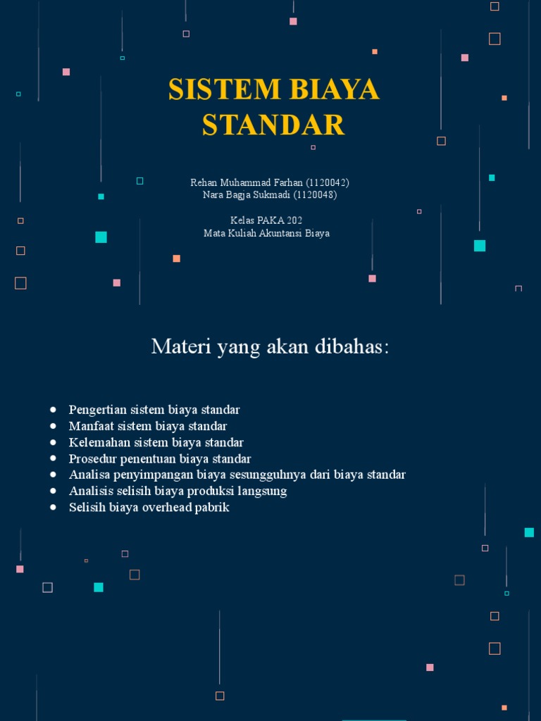 Sistem Biaya Standar | PDF