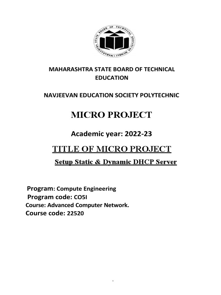 Acn Micro Project | PDF | Ip Address | Computer Network