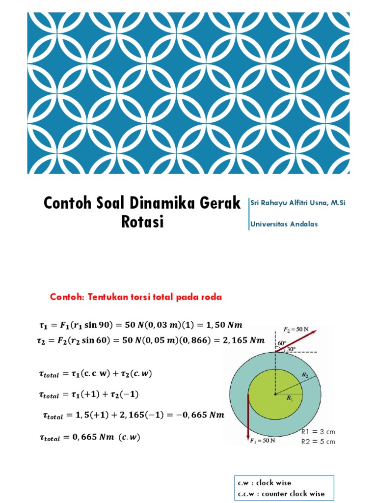 Contoh Soal Dinamika Rotasi | PDF