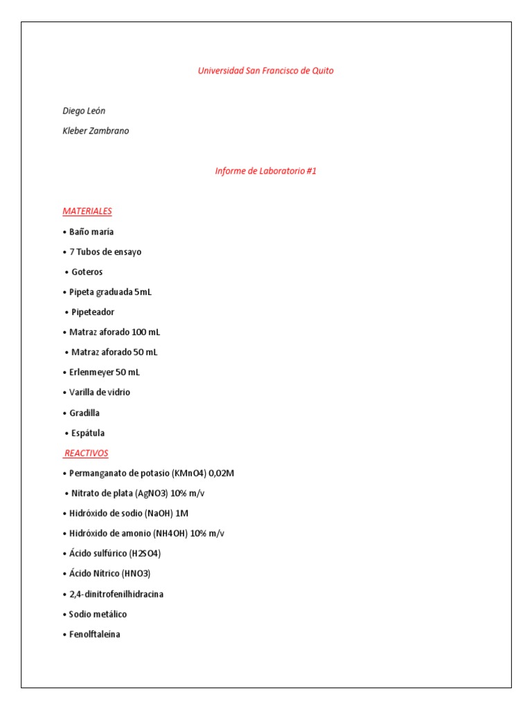 Informe de Lab #1 | PDF | Hidróxido de sodio | Ph