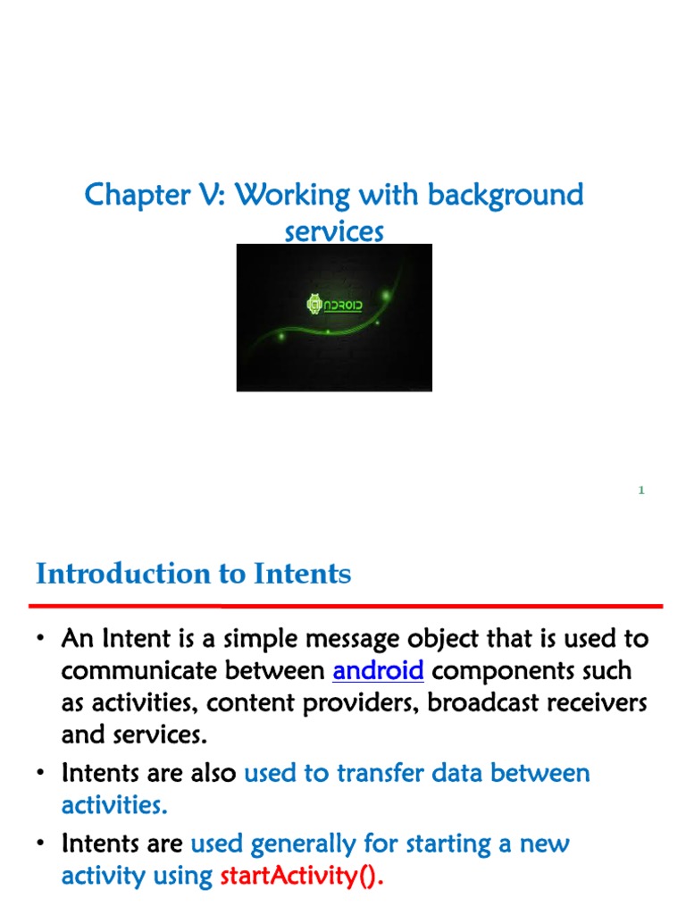 Mobile Application-Chapter-V | PDF | Method (Computer Programming) | Android (Operating System)