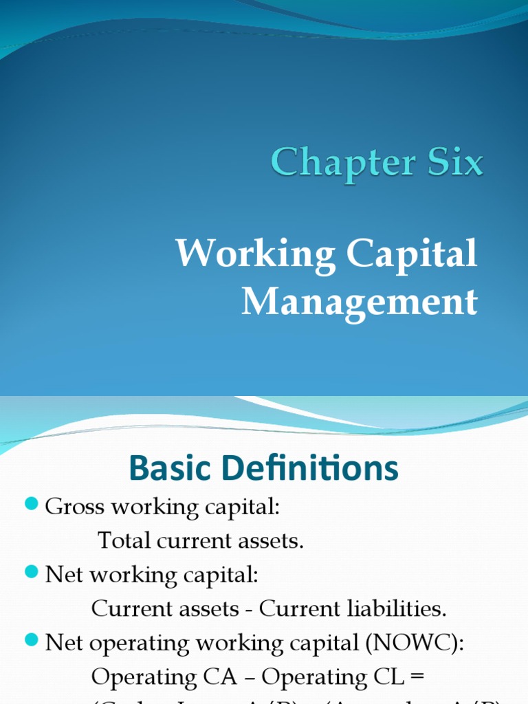 Chapter Six | PDF | Working Capital | Credit Card