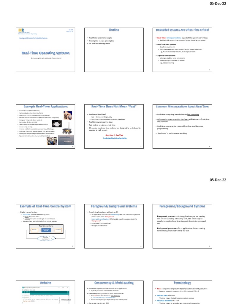 Real Time Operating Systems | PDF | Scheduling (Computing) | Operating System