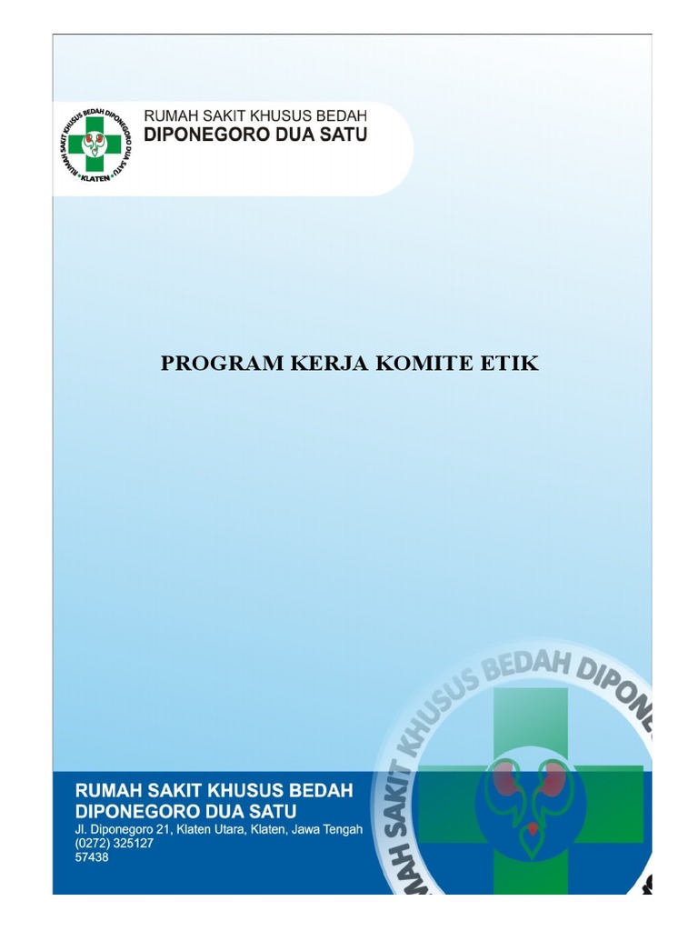 Program Kerja Komite Etik RSKB Diponegoro | PDF