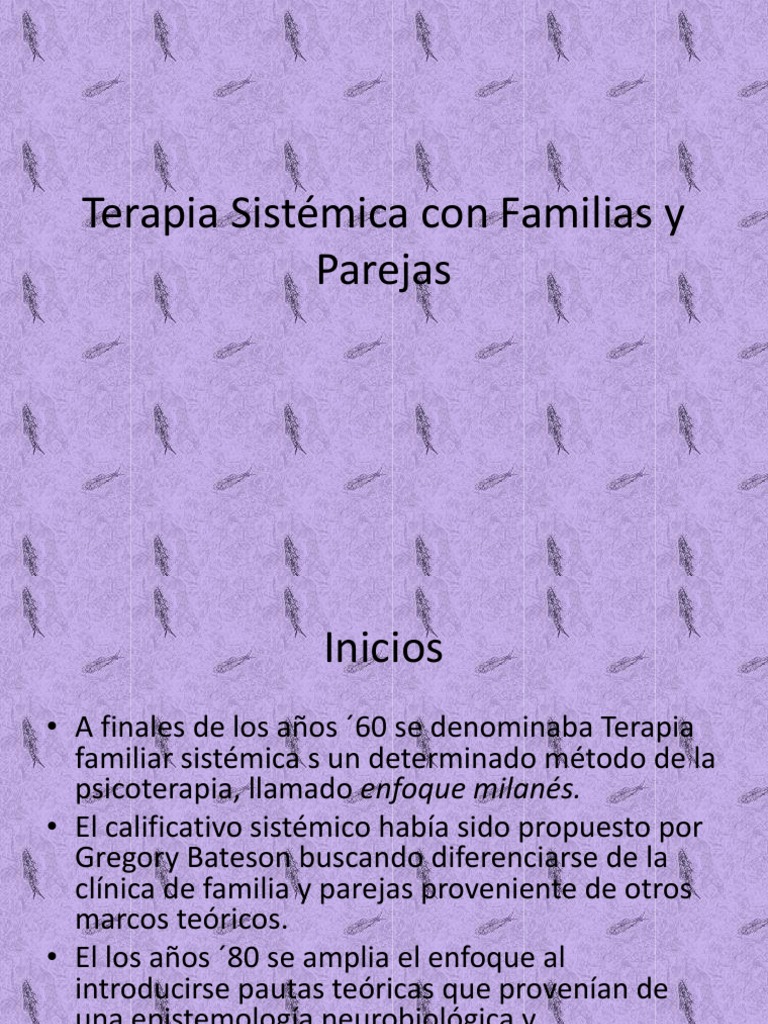Terapia Sistémica Con Familias y Parejas | PDF