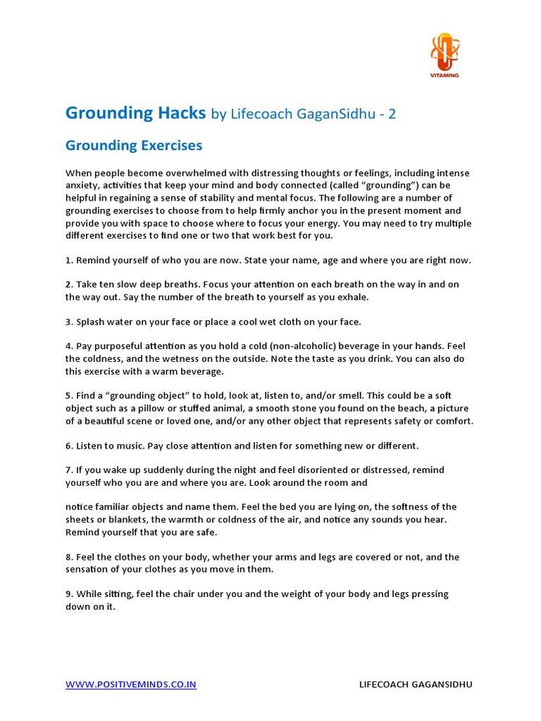 Grounding Technique 2 | PDF | Chair | Breathing