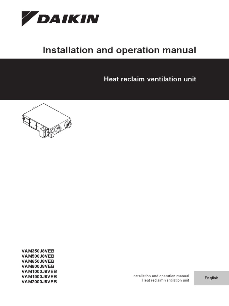VAM-J8 - Installation and Operation Manual - 4PEN664011-1 - English | PDF