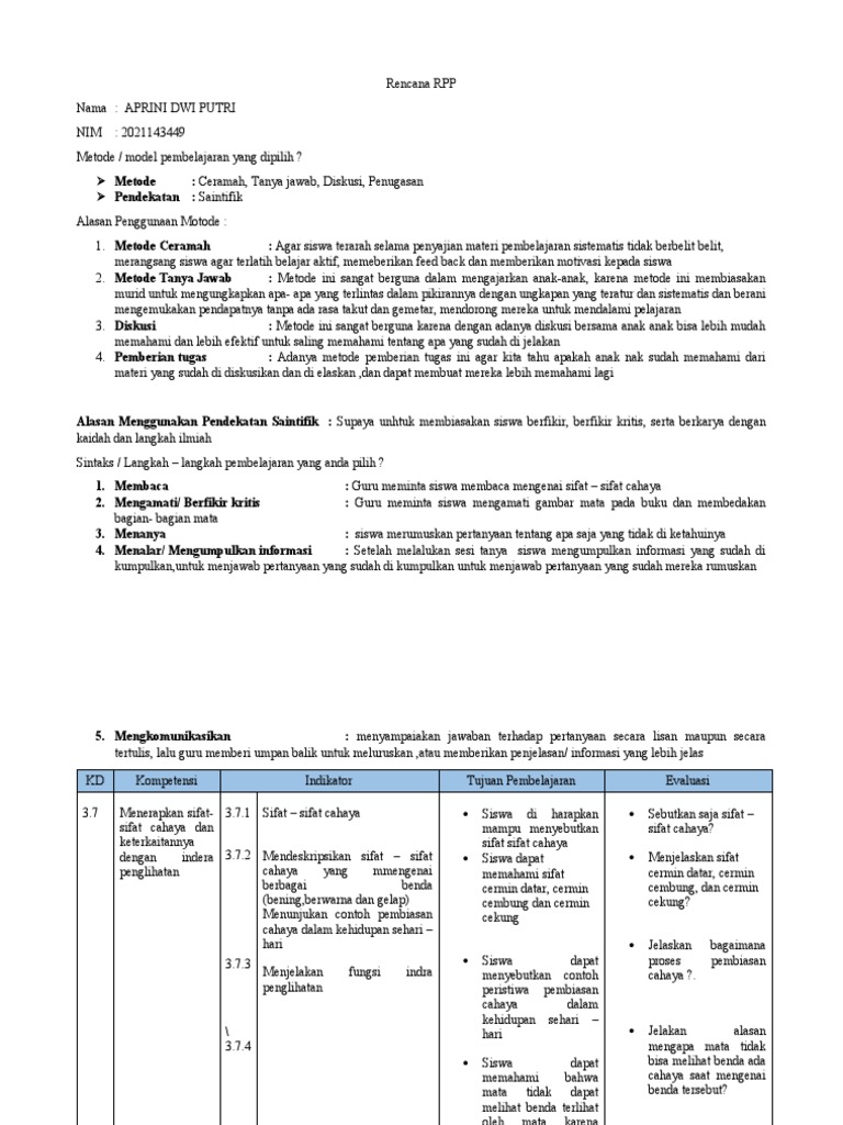 Rancangan Rppi | PDF