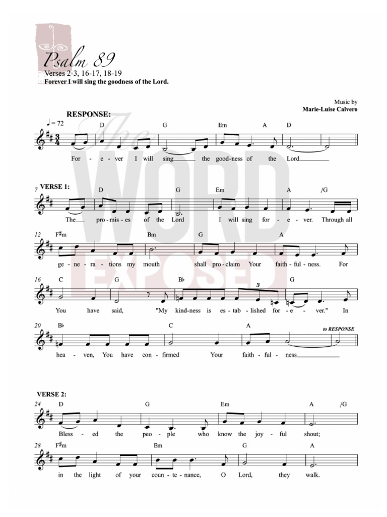 Psalm 89 - Forever I Will Sing | PDF