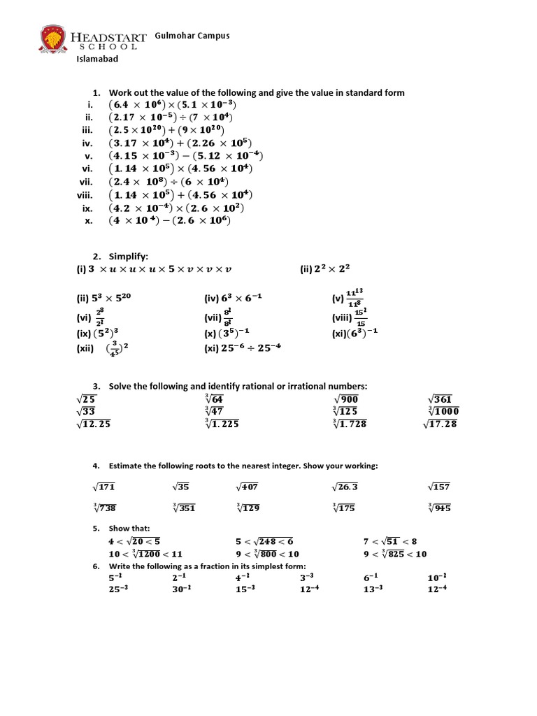 Grade 8 Revision Sheet | PDF | Interest | Area