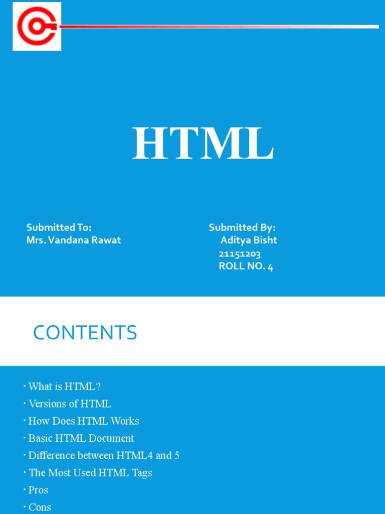 Cse HTML | PDF | Html Element | Html
