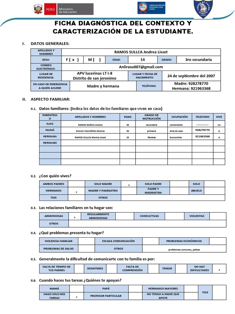 Cuestionario - Eval - Diagnos.3a-Ie VF | PDF