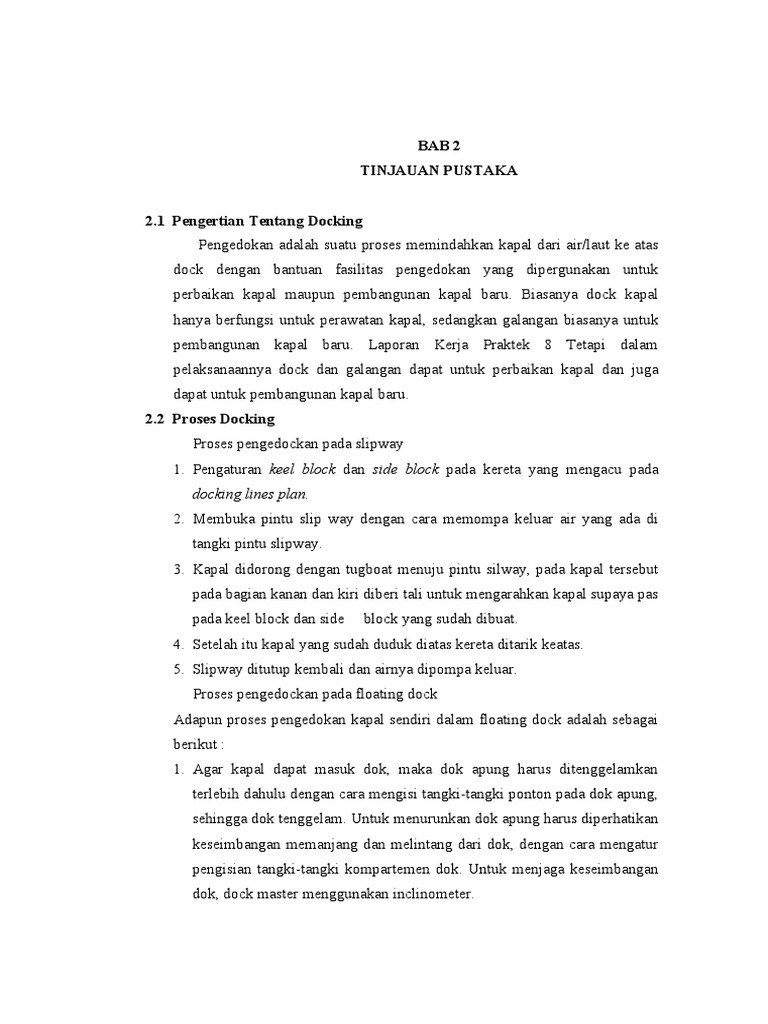 BAB 2 Floating Dan Sinclolift Dock | PDF | Griya & Taman