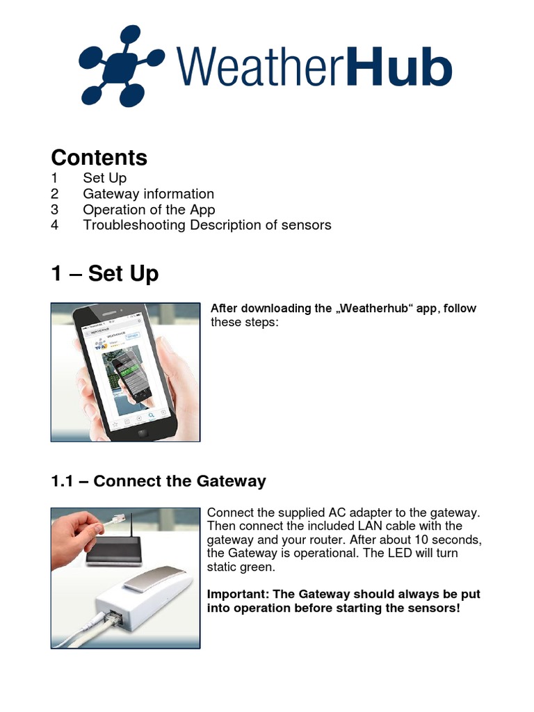 Setup Guide Weather Station App | PDF | Router (Computing) | Computer ...
