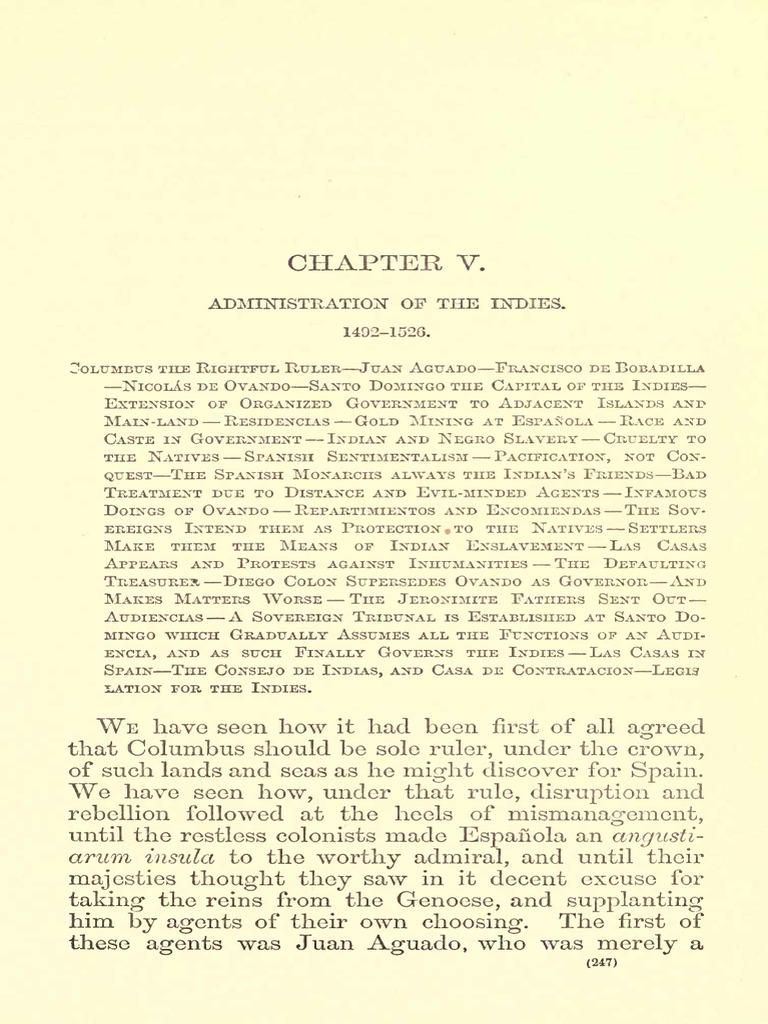 V. THE: Administration of | PDF | Slavery | Christopher Columbus