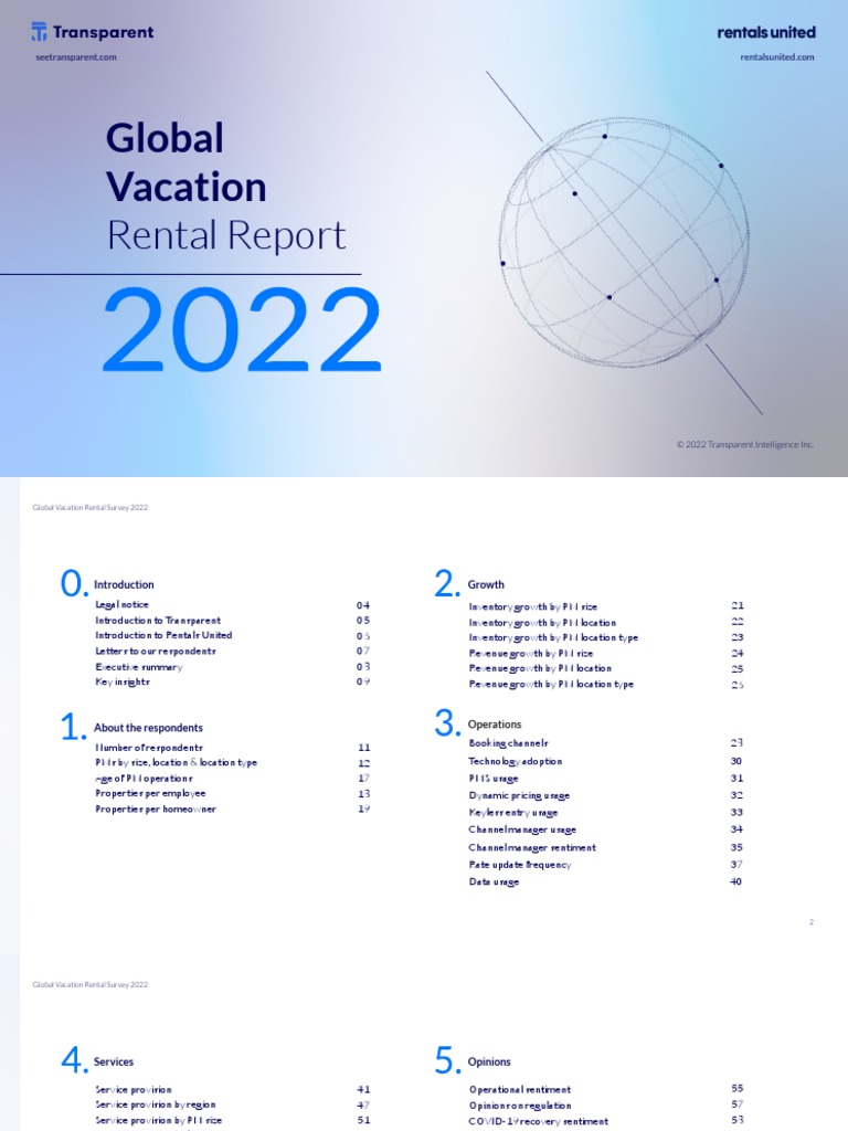 Global Vacation Rental Report 2022 | PDF | The United States | Employment