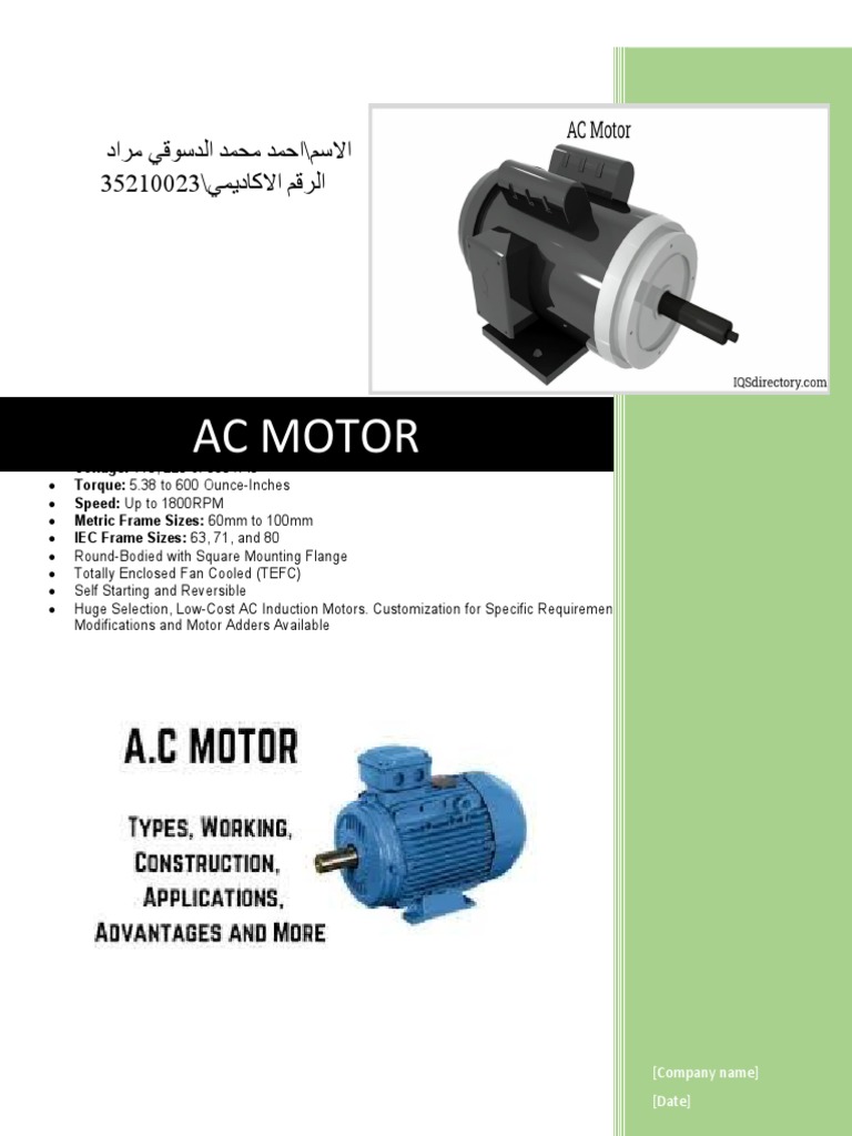 AC Motor Guide | PDF | Electric Motor | Alternating Current