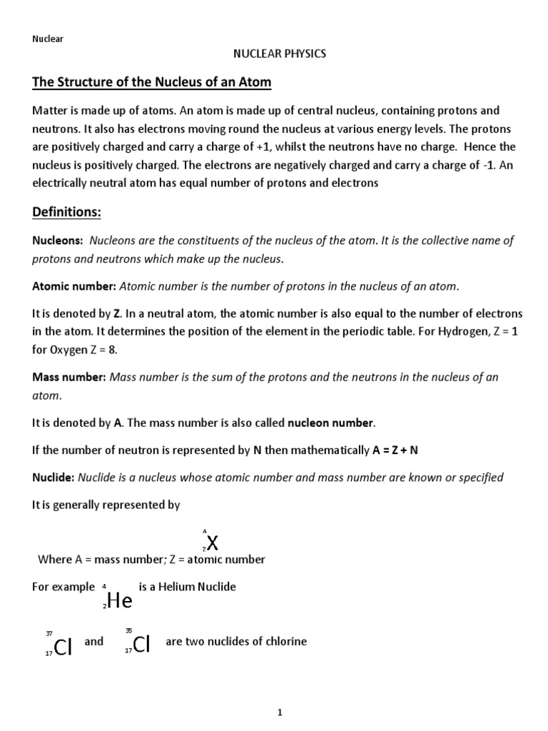Nuclear Physics Primer | PDF | Atomic Nucleus | Radioactive Decay
