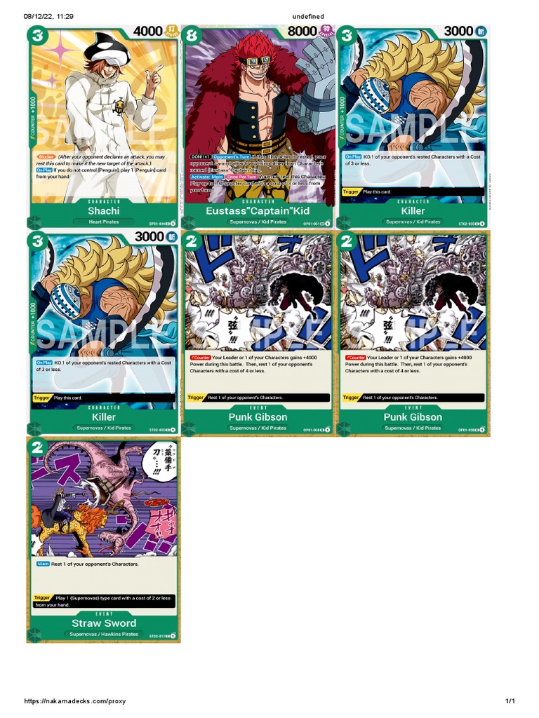 One Piece Trading Card Game Proxy Printing - NakamaDecks | PDF