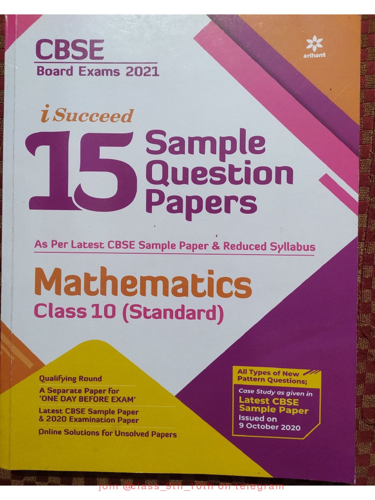 Arihant Sample Paper Maths Standard 2021 Organized | PDF | Social ...