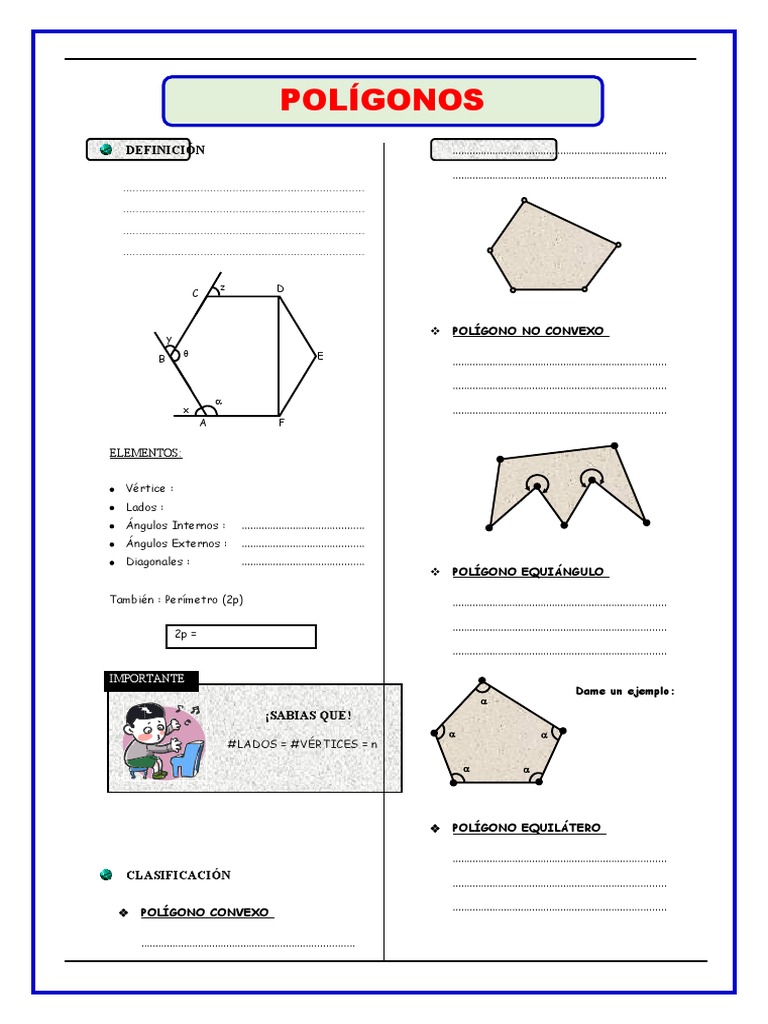 Ejercicios de Poligonos para Cuarto de Secundaria | PDF | Matemática Elemental | Geometría del ...