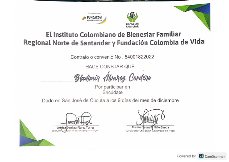 Certificado Icbf | PDF