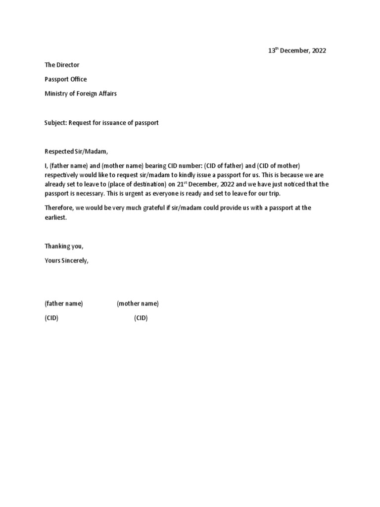 Request Letter | PDF