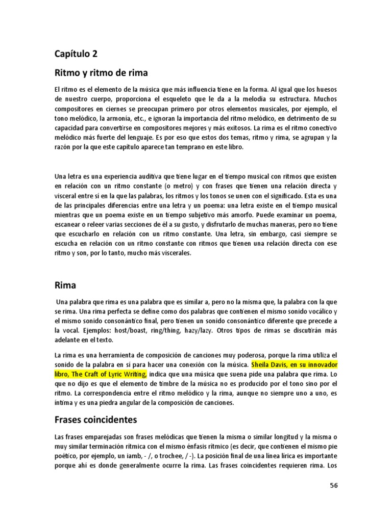 Capitulo 3 Ritmo y Ritmo de Rima | PDF | Ritmo | Letra