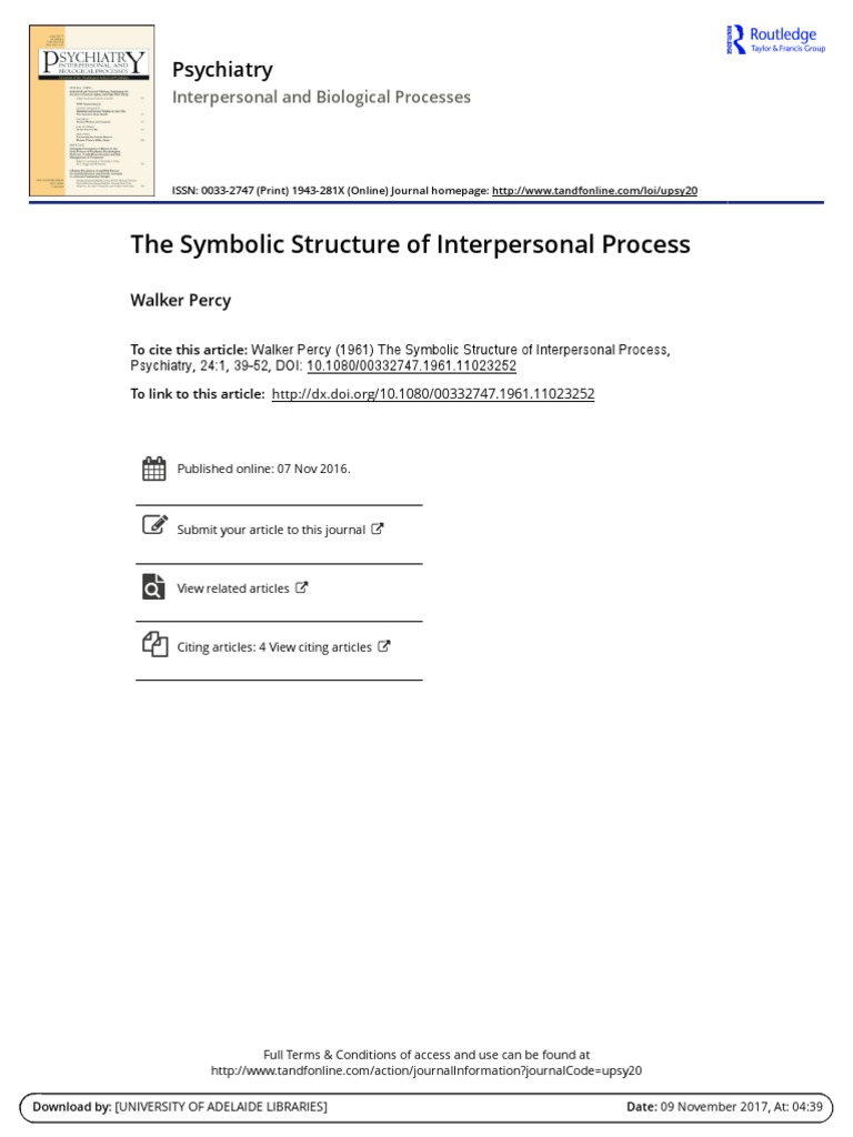 The Symbolic Structure of Interpersonal Process: Distinguishing ...