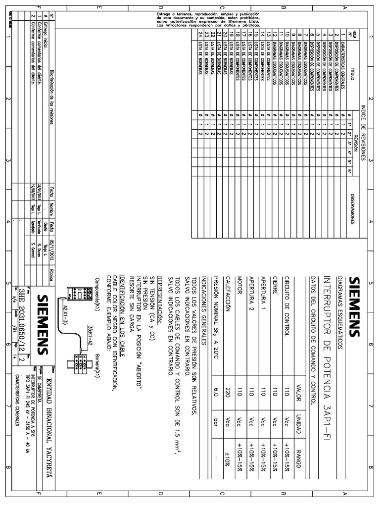 Esquema Eléctrico Siemens 3AP | PDF