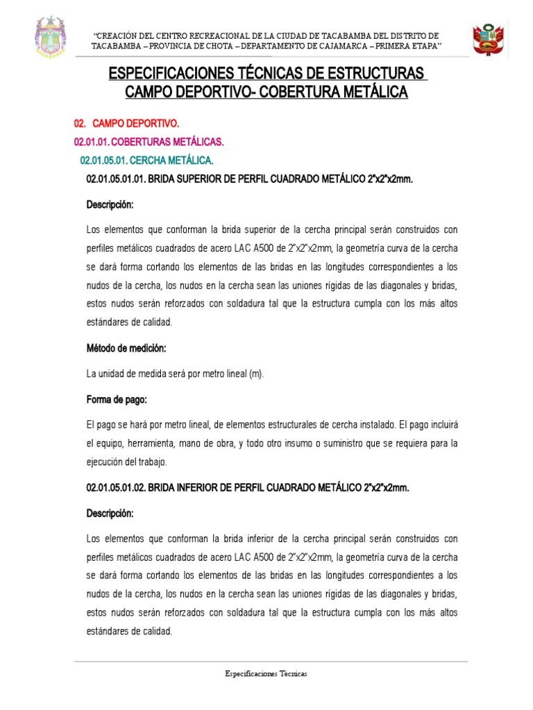 02.01. E.T. Estructuras Campo Deportivo - Cobertura Metalica | PDF ...