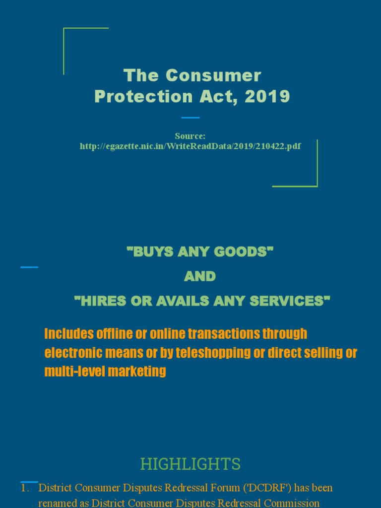 Consumer Protection Act 2019 Overview | PDF | Private Law | Justice