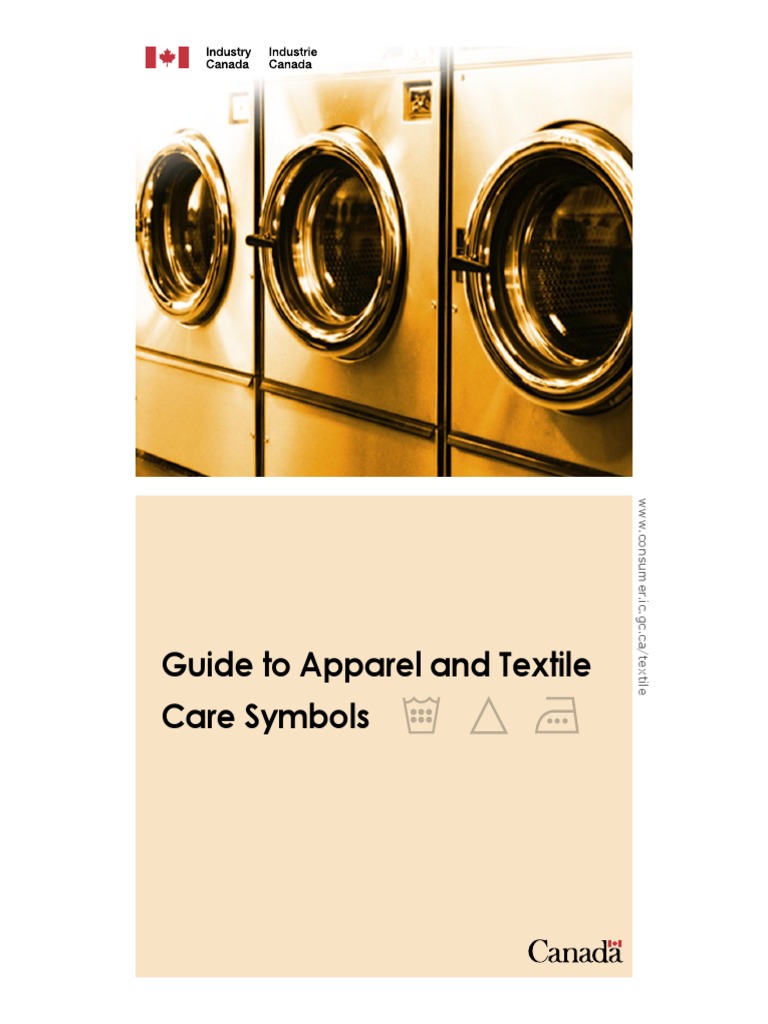 Guide To Apparel and Textile Care Symbols - Canadian Standards | PDF ...
