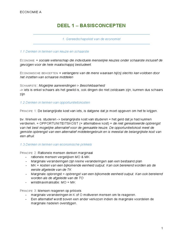 Economie A Definitief | PDF