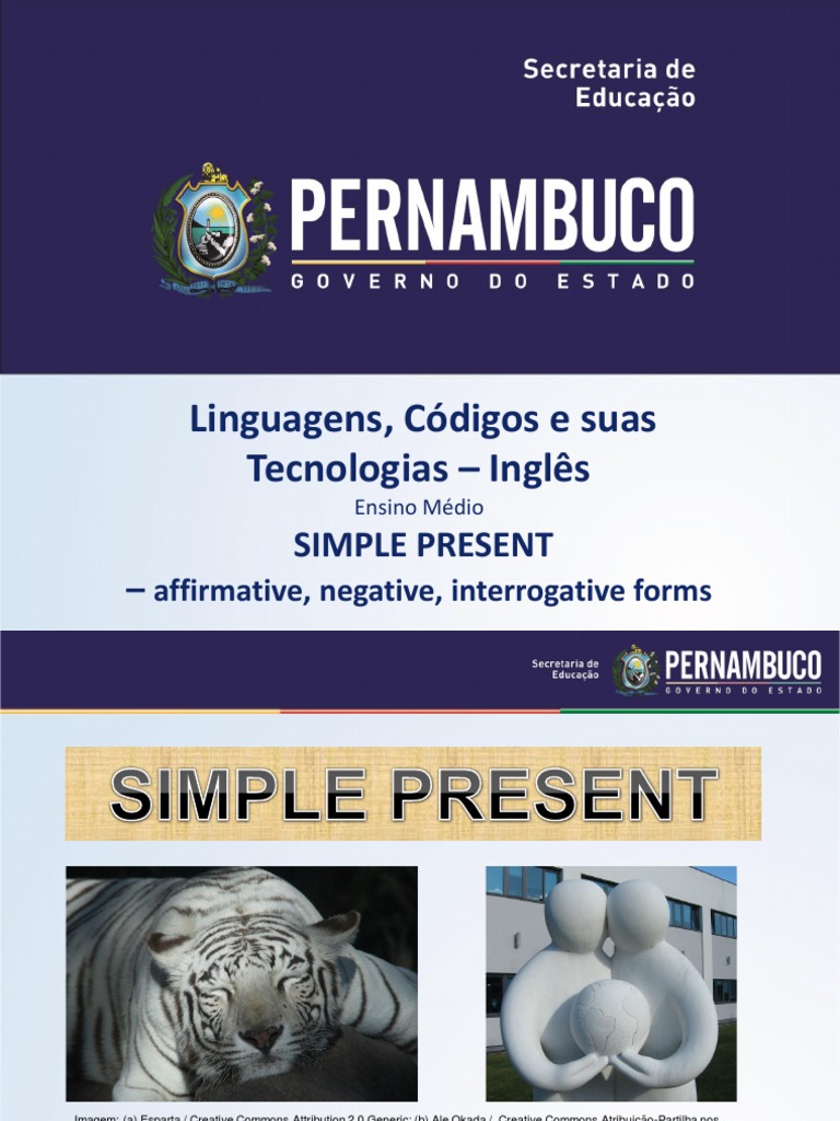 SIMPLE PRESENT - Affirmative, Negative, Interrogative Forms | PDF ...