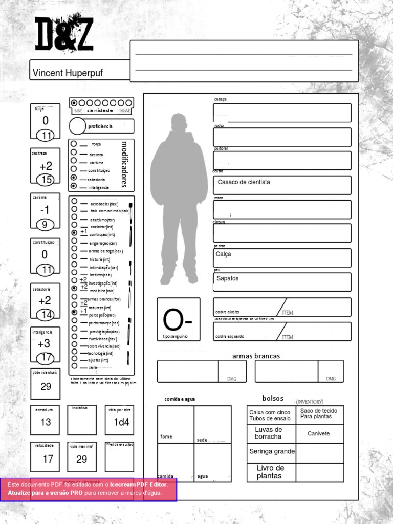 DZ Character Sheet Beta 2.1-1 | PDF