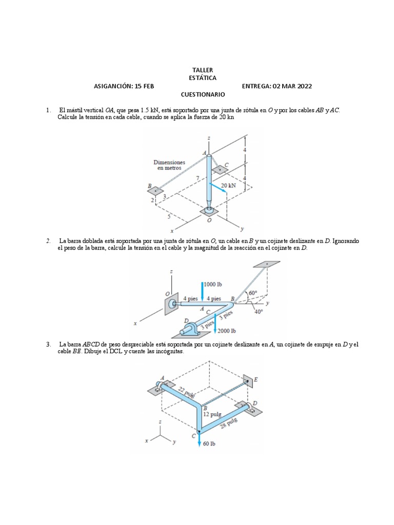 Taller Estatica | PDF