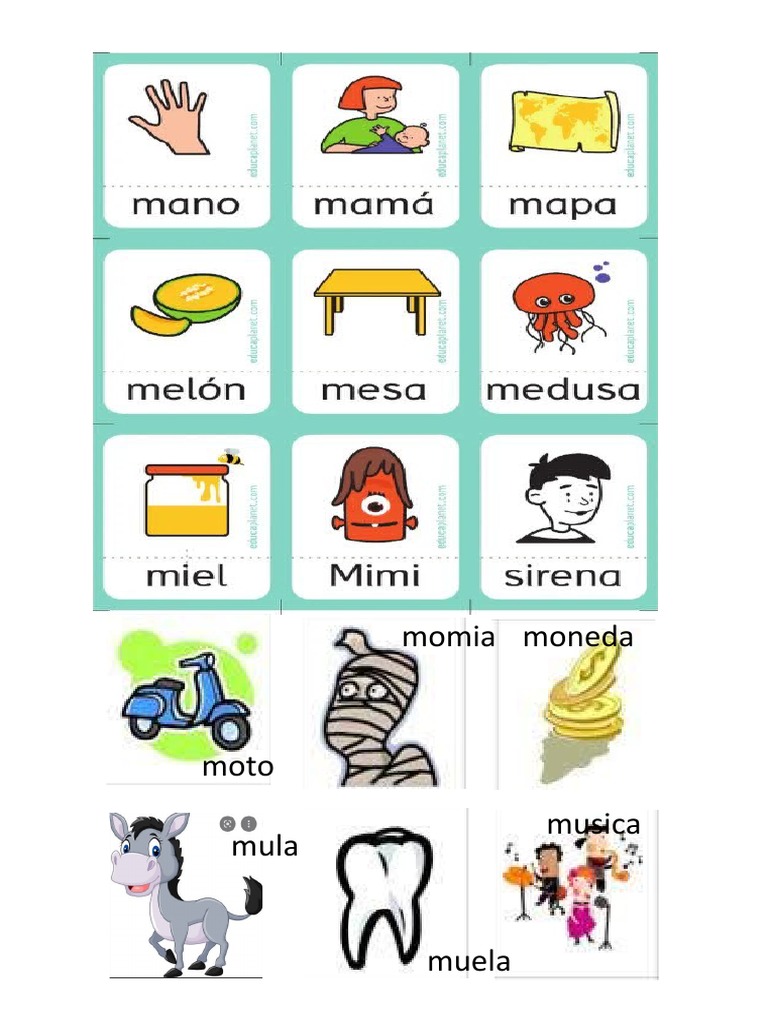 Objetos Con Ma Me Mi Mo Mu | PDF