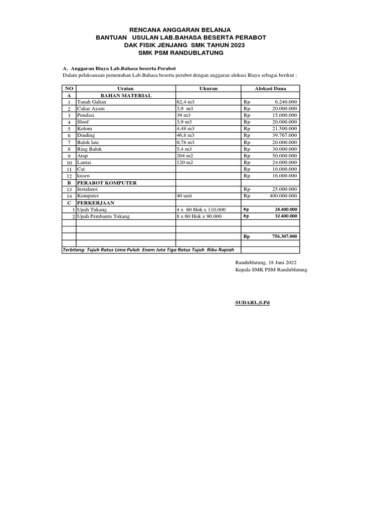 Rab Pembangunan Lab - Bahasa | PDF