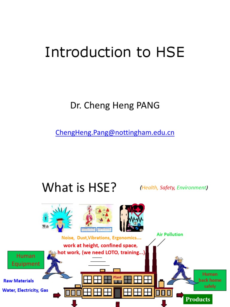 Introduction To HSE (2021) - Students - PCH | PDF | Explosion | Hazards