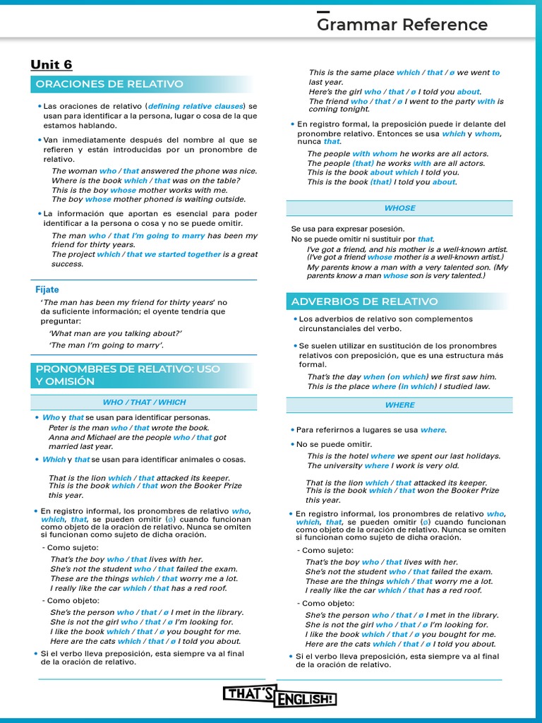 Grammar_reference_U6 | PDF