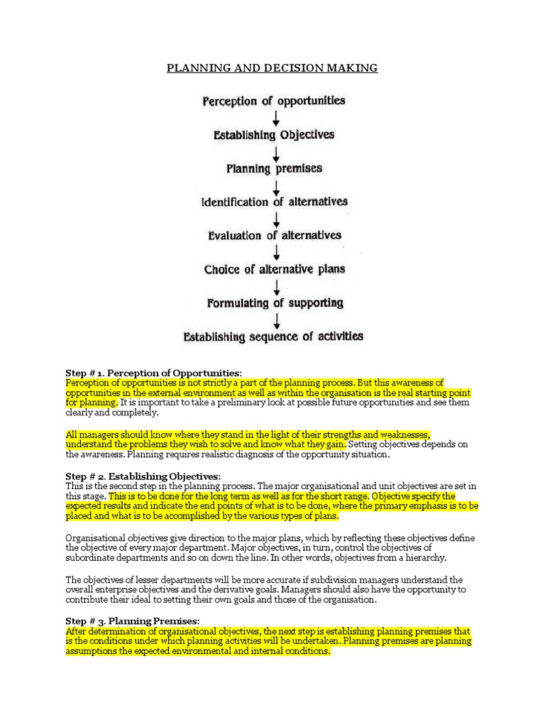 Unit 2 PLANNING AND DECISION MAKING | PDF | Swot Analysis | Forecasting
