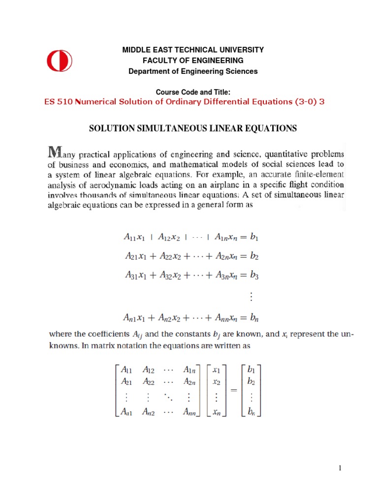 Numerical Solution Of Ordinary Differential Equations Part 3 System