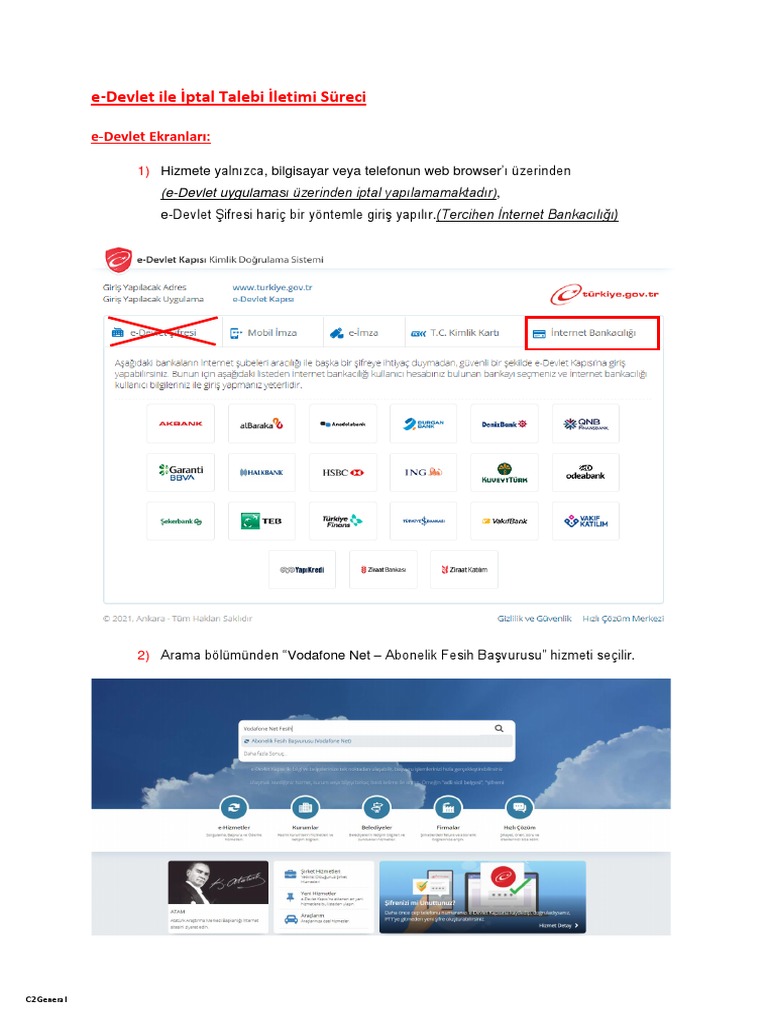 E Devlet Ile 12 Adimda Iptal Kilavuzu | PDF