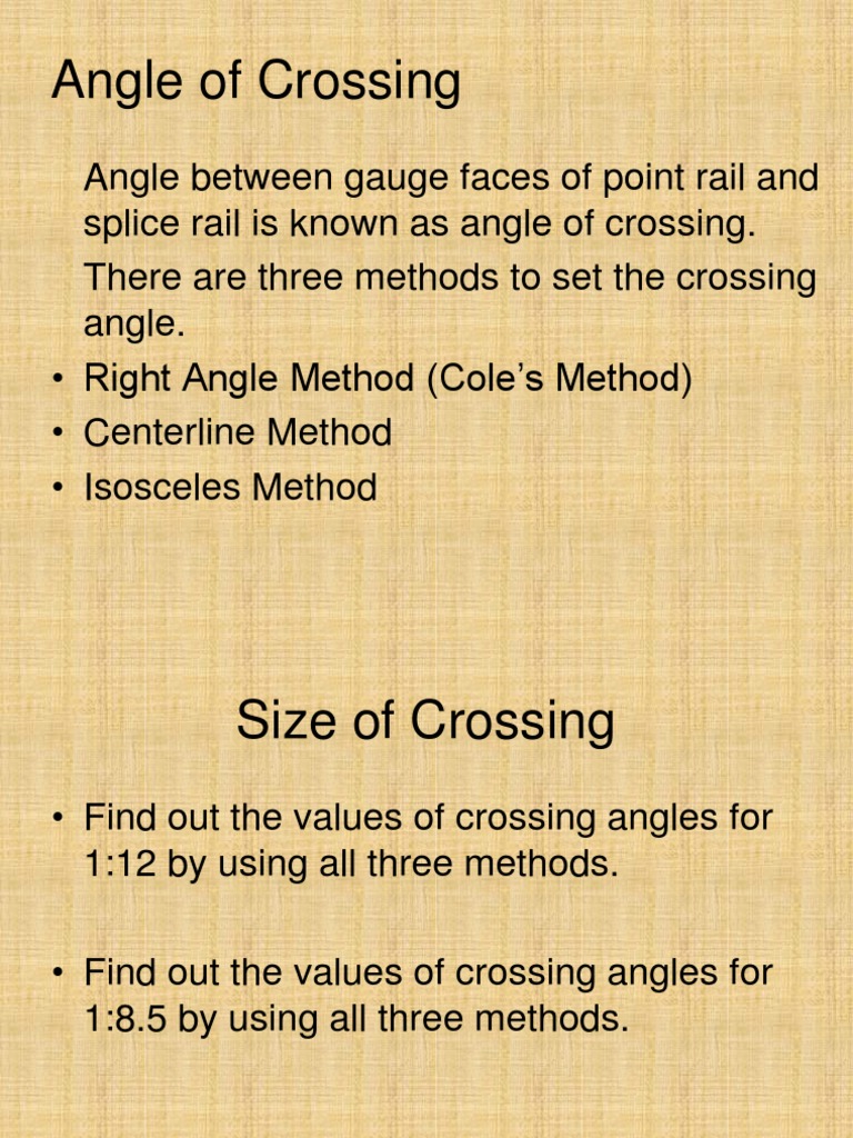 RAILWAYS, Angle of Crossing, Stations and Yards | PDF | Train Station ...