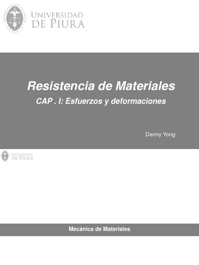 Cap 1 - Esfuerzos y Deformaciones | PDF | Resistencia de materiales | Esfuerzo cortante