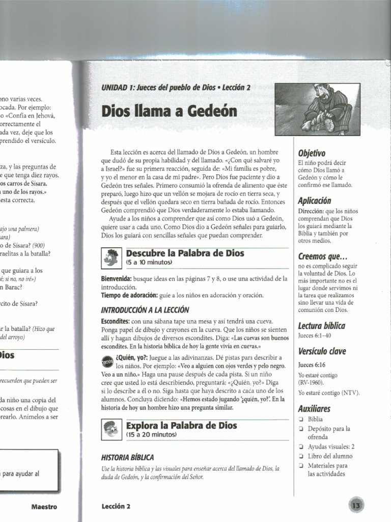 Dios Llama A Gedeón (Clase) | PDF