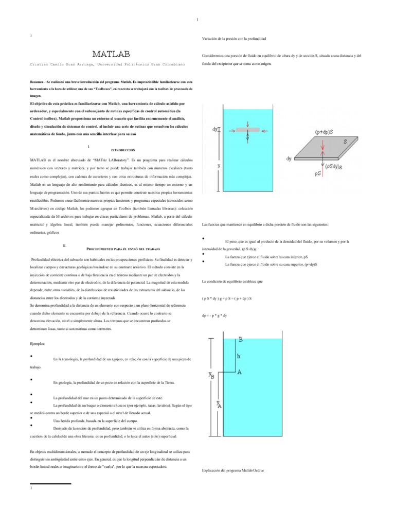 Matlab | PDF | Matlab | Matriz (Matemáticas)