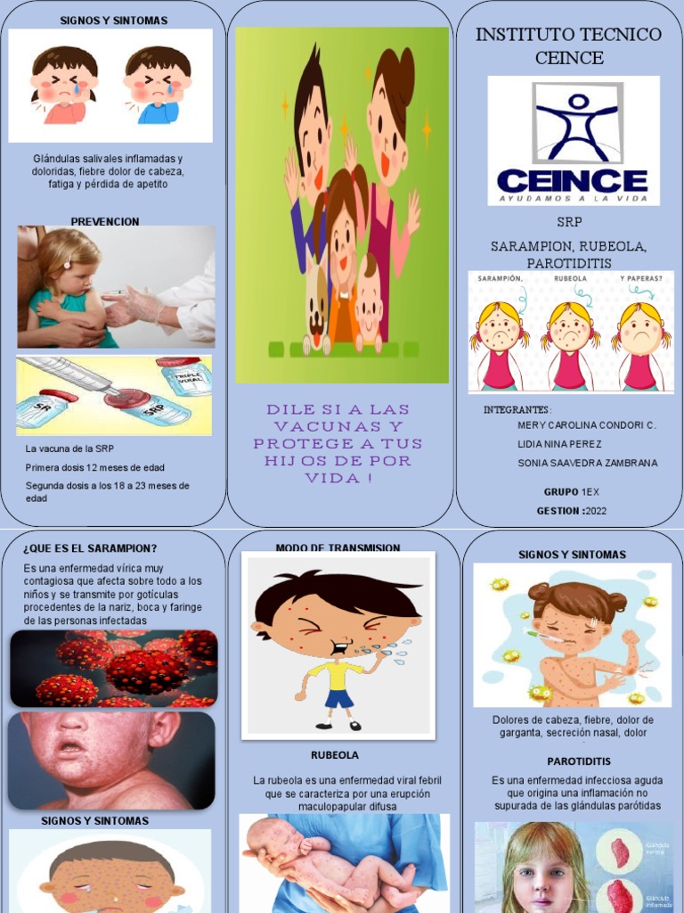 Triptico SRP | PDF | Sarampión | Inmunología