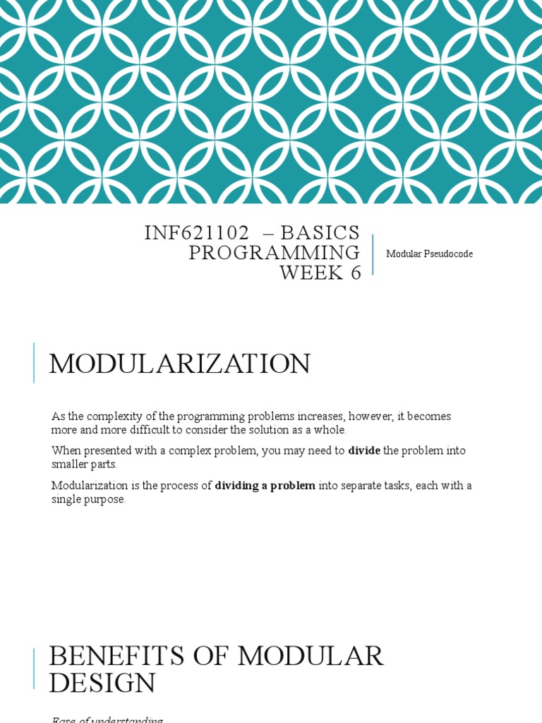 Edited 06 - Pseudocode Modular | PDF | Parameter (Computer Programming) | Programming